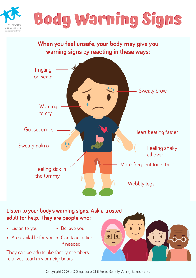 Body Warning Signs - Singapore Children's Society